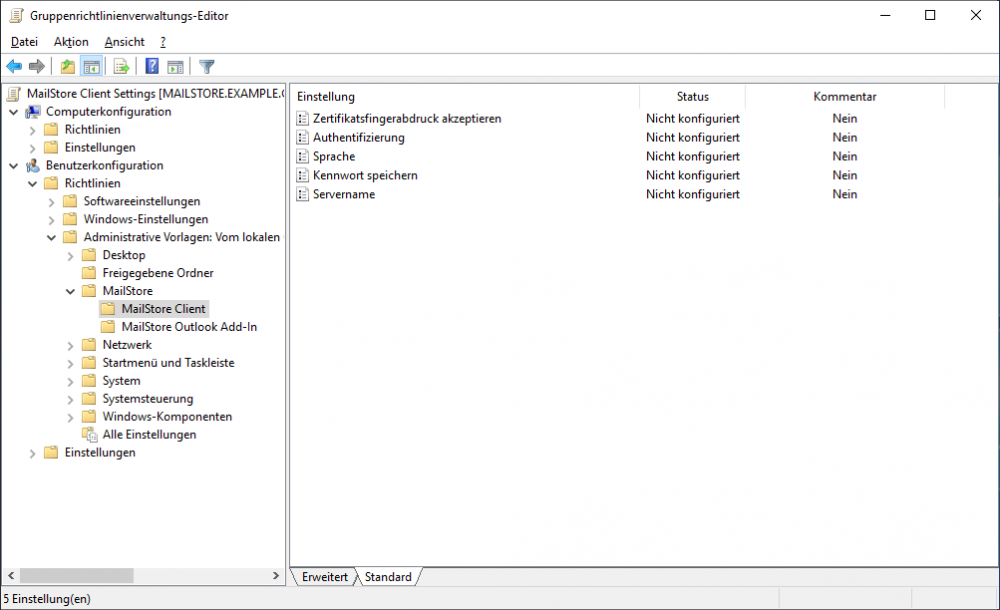MailStore Client Deployment – MailStore Server Hilfe
