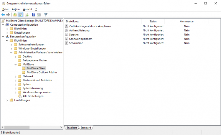 MailStore Client Deployment – MailStore Server Hilfe