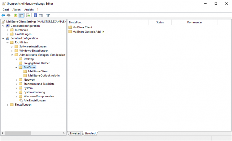 MailStore Client Deployment – MailStore Server Hilfe
