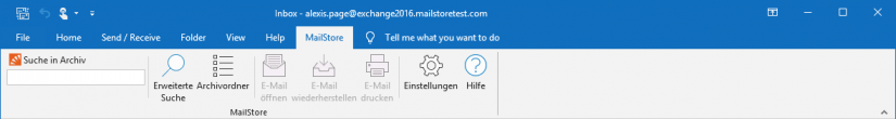 Zugriff über die Microsoft Outlook-Integration – MailStore Server Hilfe
