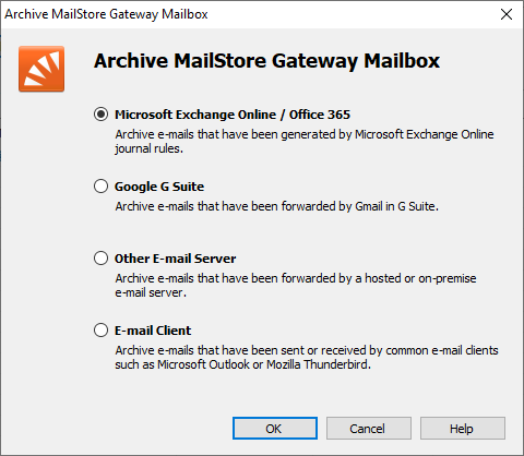 Archiving MailStore Gateway Mailbox - MailStore Server Help