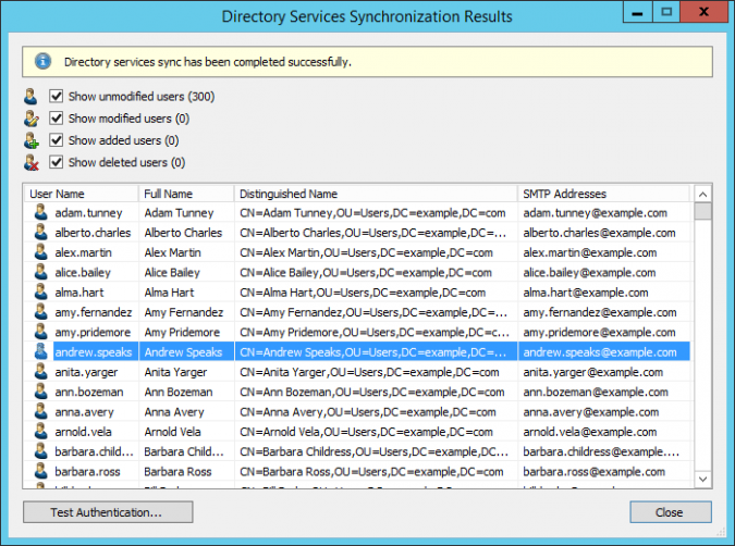 Synchronizing User Accounts with Active Directory - MailStore Server Help