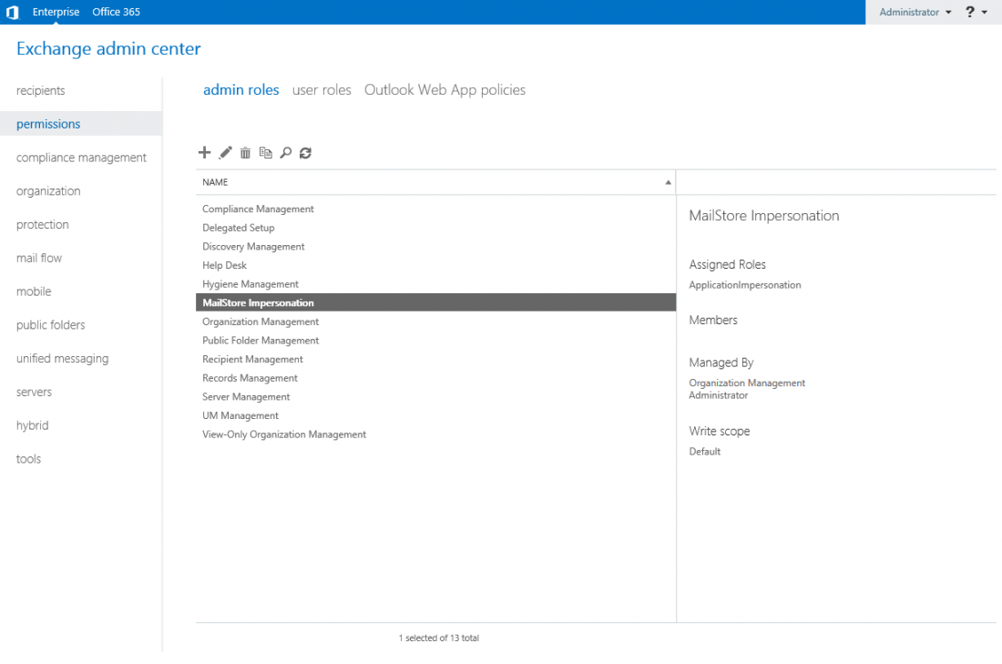 Archiving Emails from Microsoft Exchange 2016 - MailStore Server Help