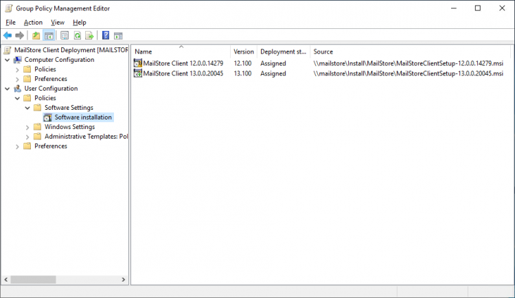 MailStore Client Deployment - MailStore Server Help