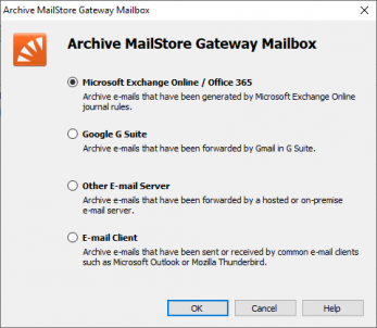 Archiving MailStore Gateway Mailbox - MailStore Server Help