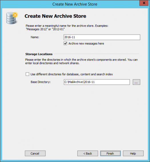Storage Locations - MailStore Server Help