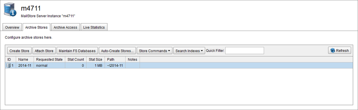 Moving Instances - MailStore SPE Help